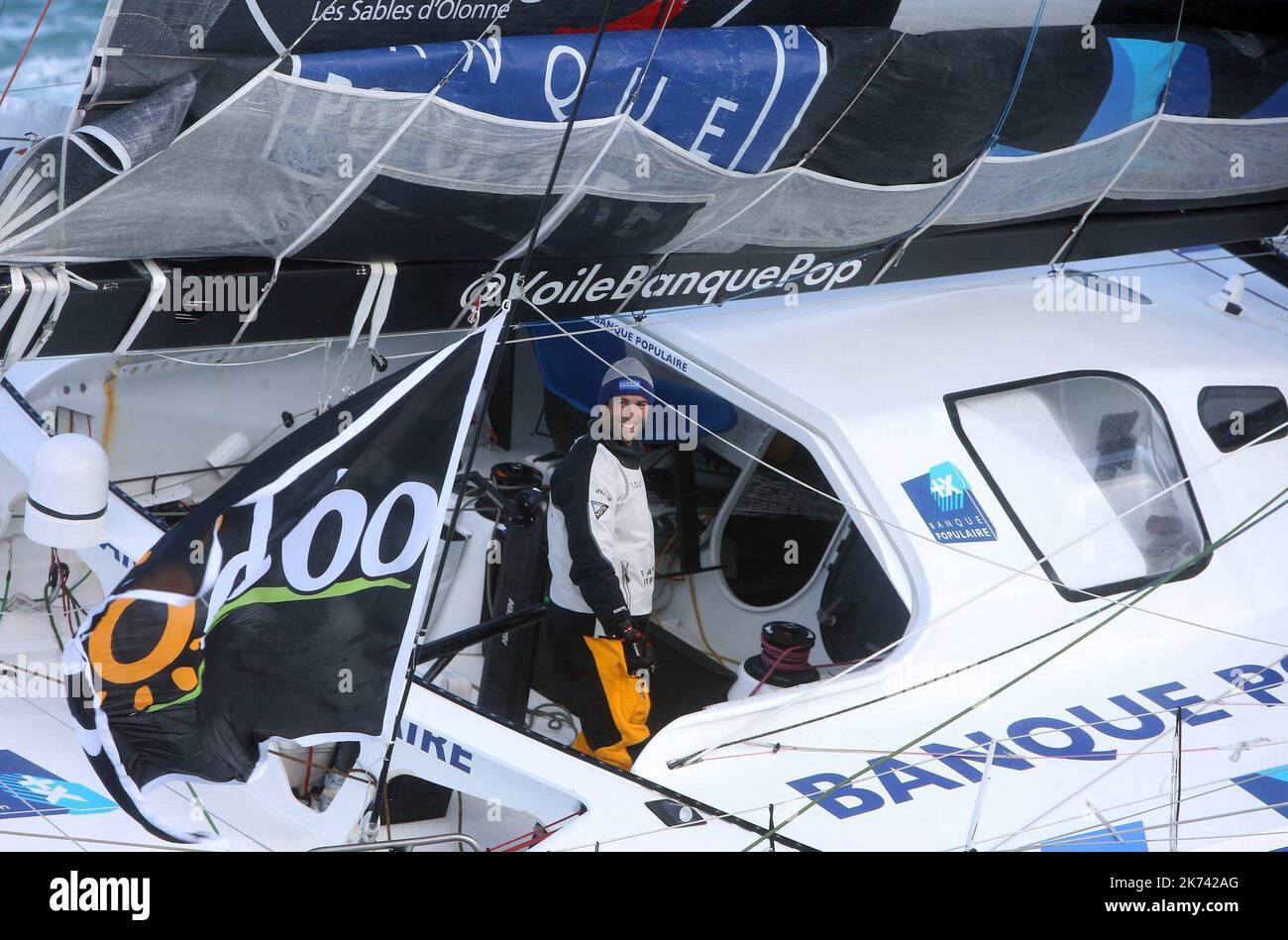 170119 France's Armel Le Cleac'h, aboard Banque Populaire, won the solo ...
