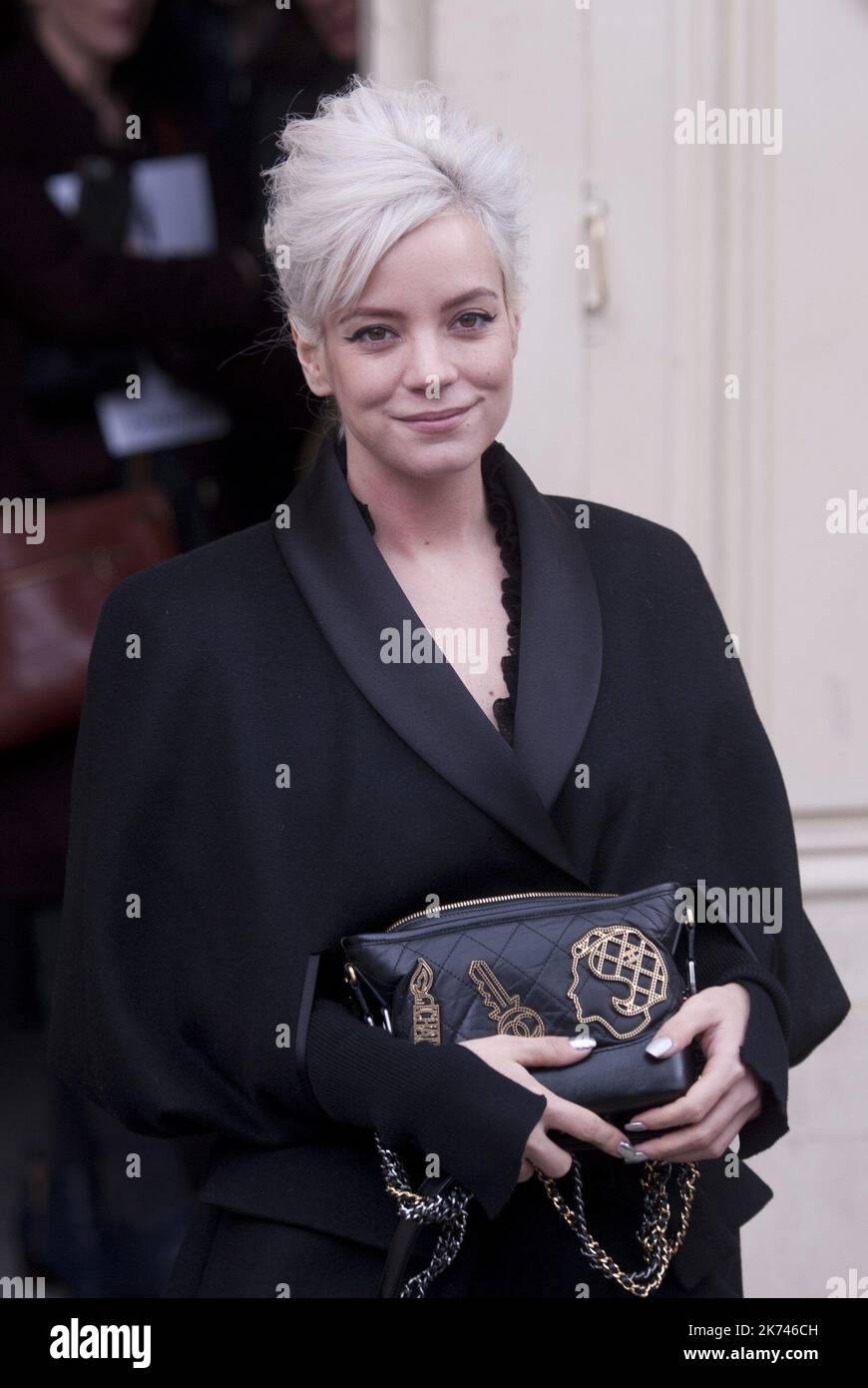 Lily Allen during the fashion week at Chanel Fashion show Fall Winter ...