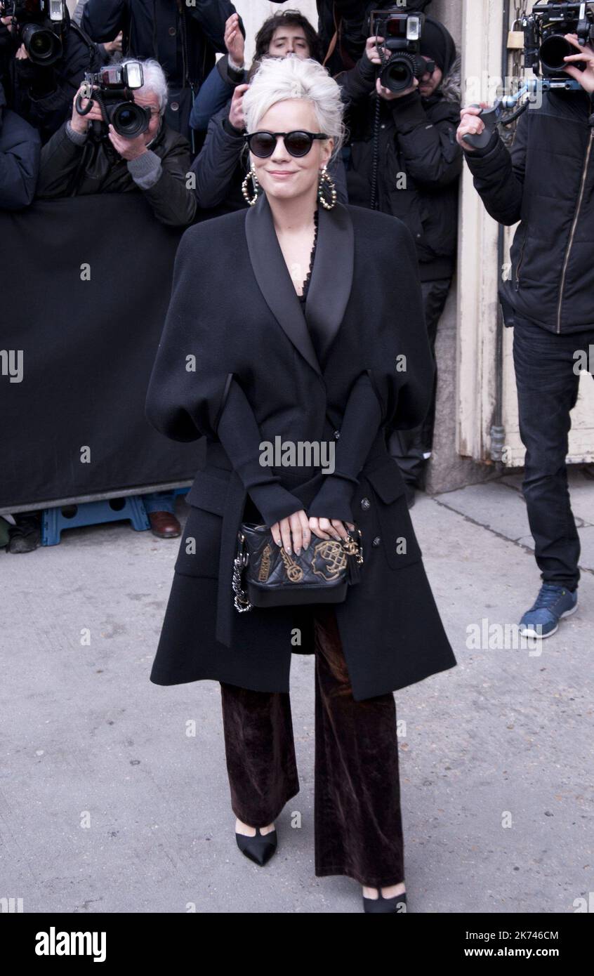 Lily Allen during the fashion week at Chanel Fashion show Fall Winter ...