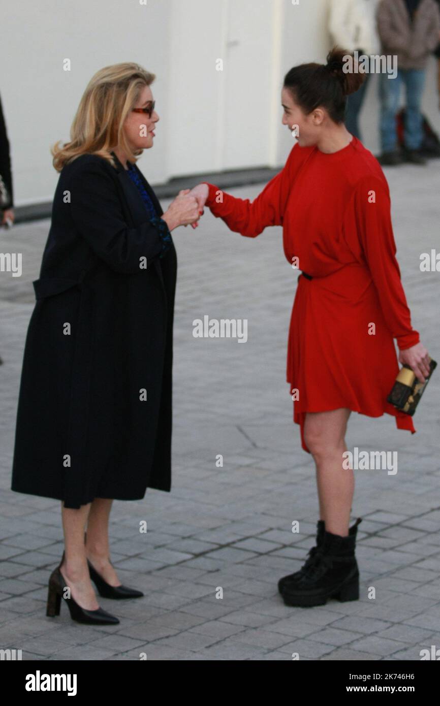 Catherine Deneuve, Song Jia arrives at the Louis Vuitton Pret a Porter ...