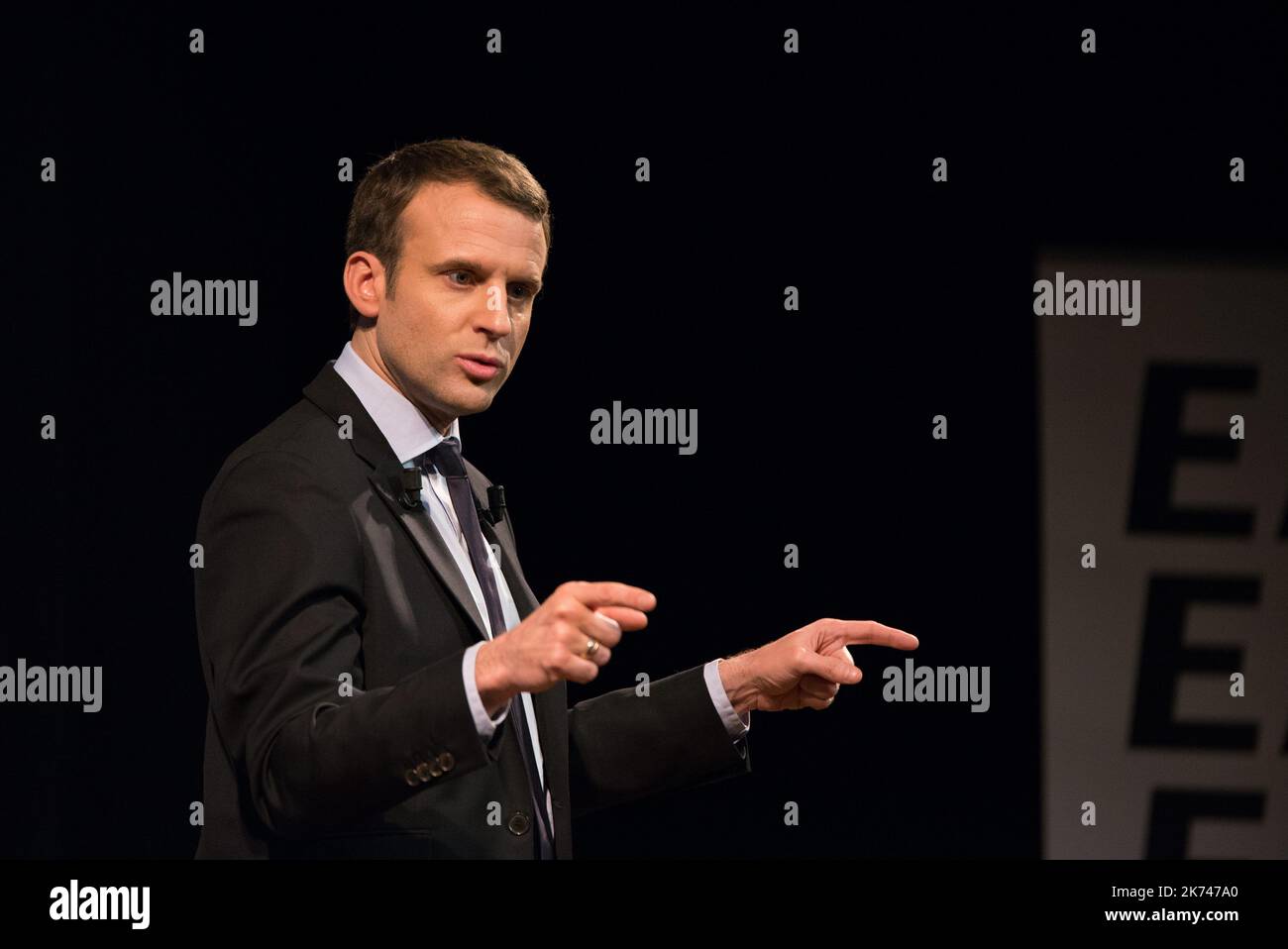 Founder and president of the political movement En Marche and candidate ...