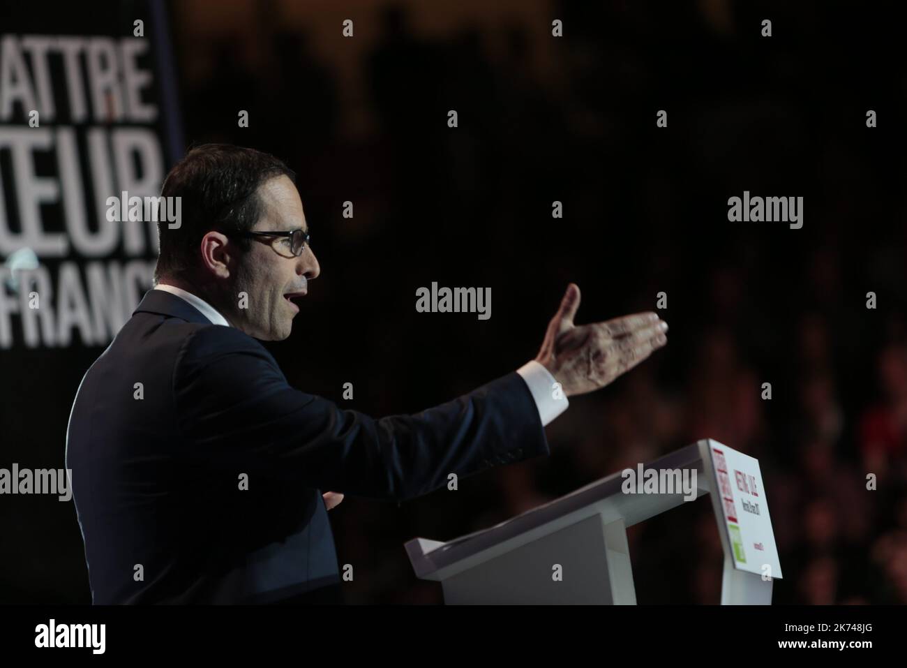 French socialist presidential candidate Benoit Hamon Stock Photo - Alamy