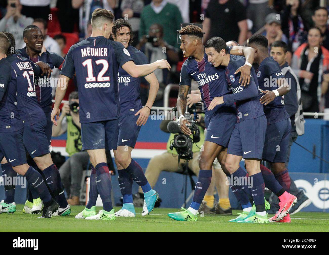 Angel Di Maria celebrates scoring a goal Stock Photo - Alamy