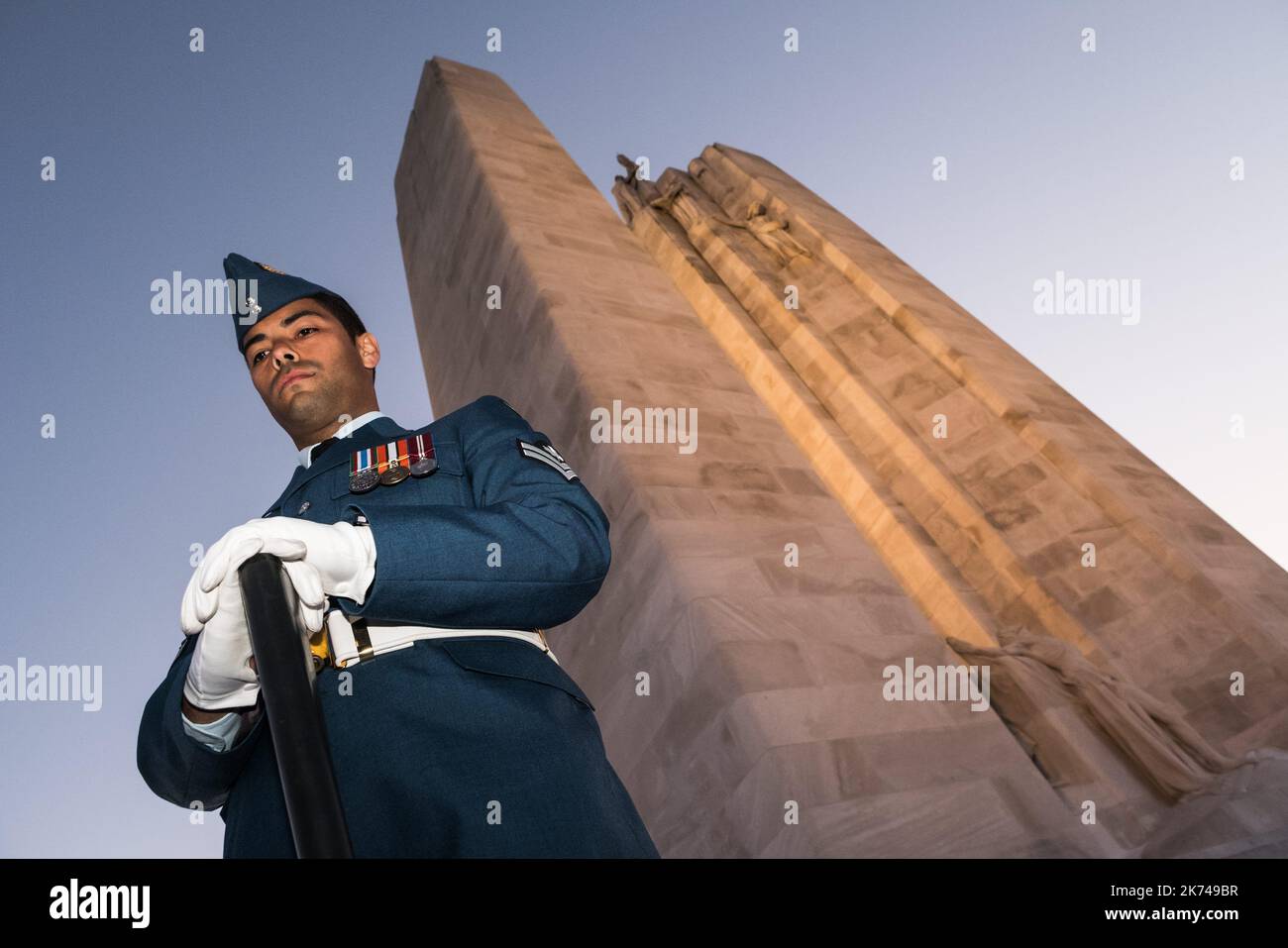 Centenaire de la bataille de Vimy. Ceremonie du crepuscule sur le ...