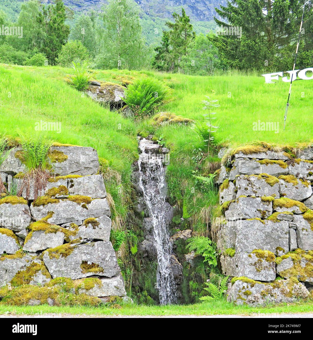 Typical garden of a house in Norway, Europe Stock Photo - Alamy