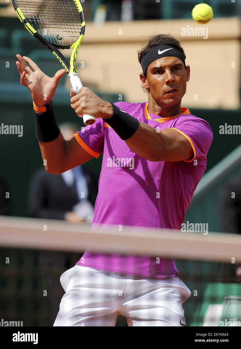 Spain's Rafael Nadal in action against Great Britain's Kyle Edmund ...
