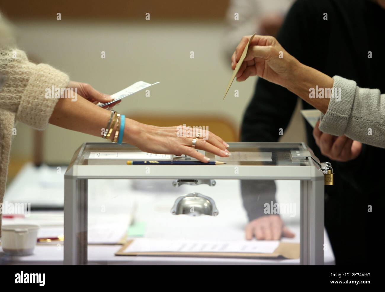 First round of the French presidential election Stock Photo - Alamy