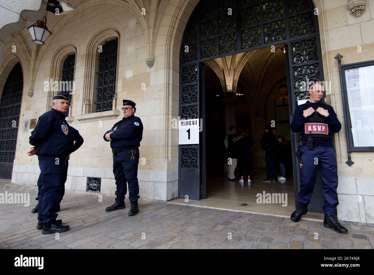 First round of the French presidential election on April 23rd 2017 ...