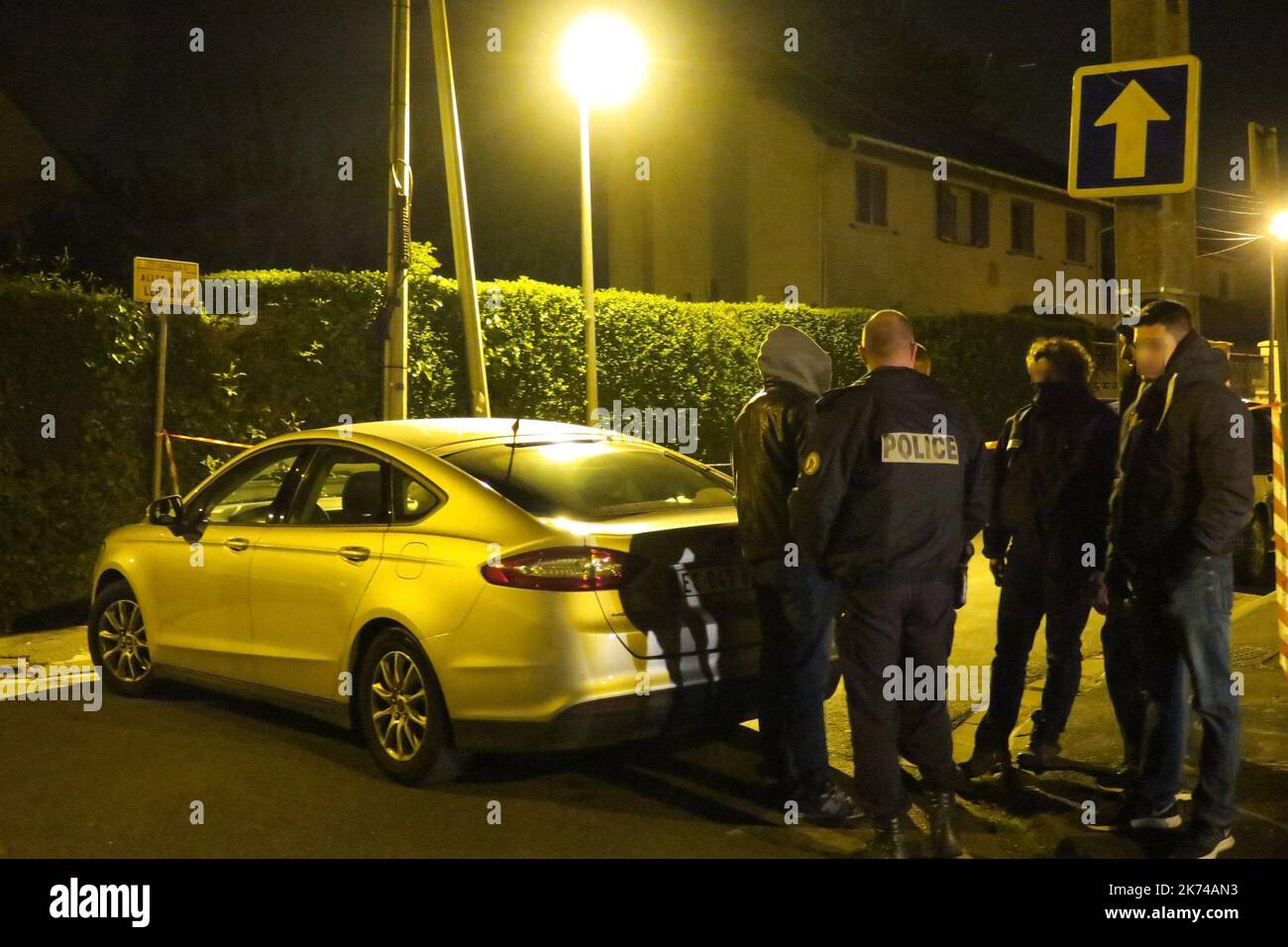 Police At Karim Cherfis House After A French Police Officer Was