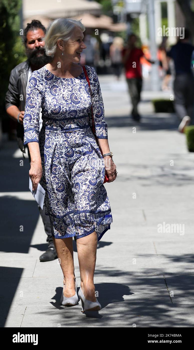Helen Mirren seen out and about in Los Angeles, California Stock Photo ...