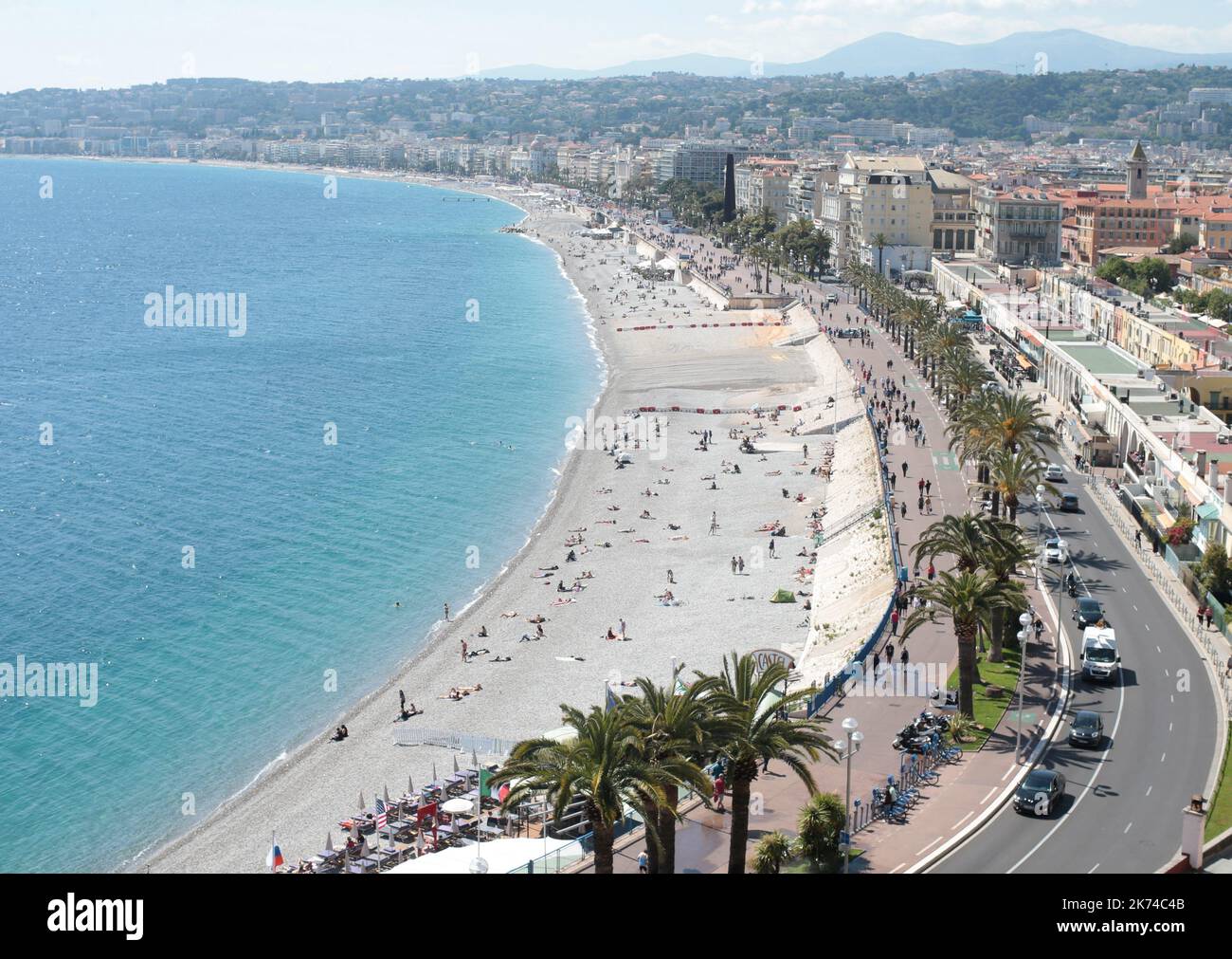 Nice, France, may 5th 2017 - Most famous avenue of the French Riviera ...