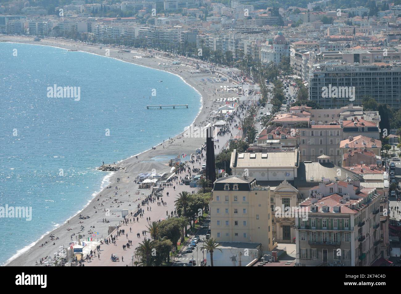 Nice, France, may 5th 2017 - Most famous avenue of the French Riviera ...