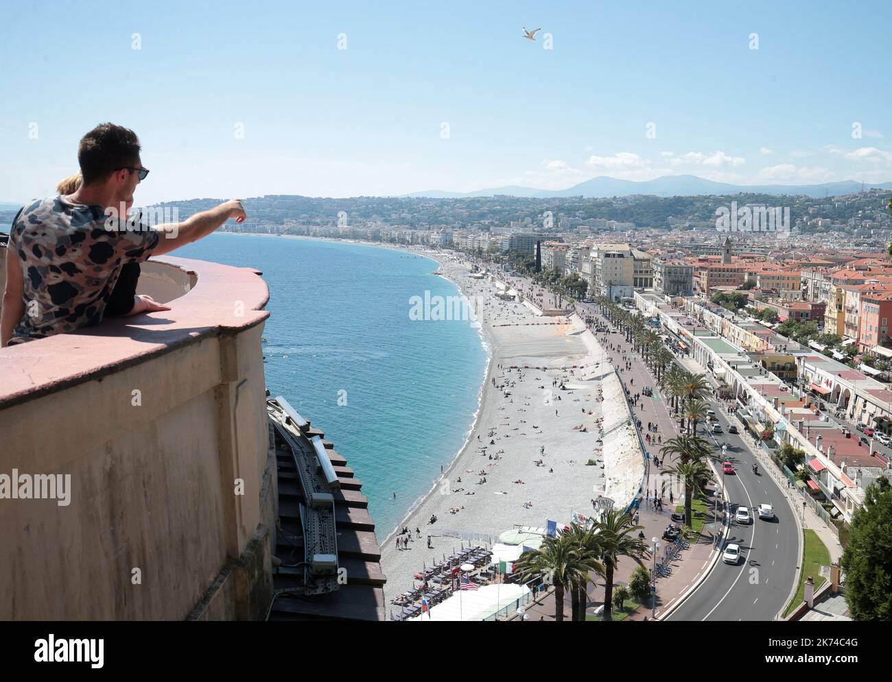 Nice, France, may 5th 2017 - Most famous avenue of the French Riviera ...