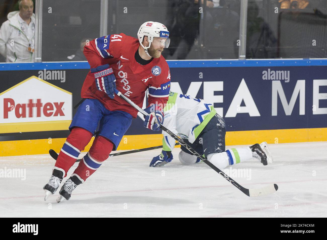 PATRICK THORESEN - HOCKEY World's championships Slovenia - Norway Stock ...