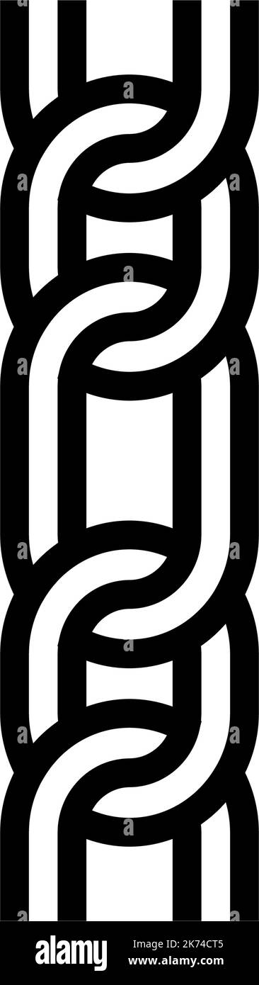 long and short chain line icon vector illustration Stock Vector Image ...