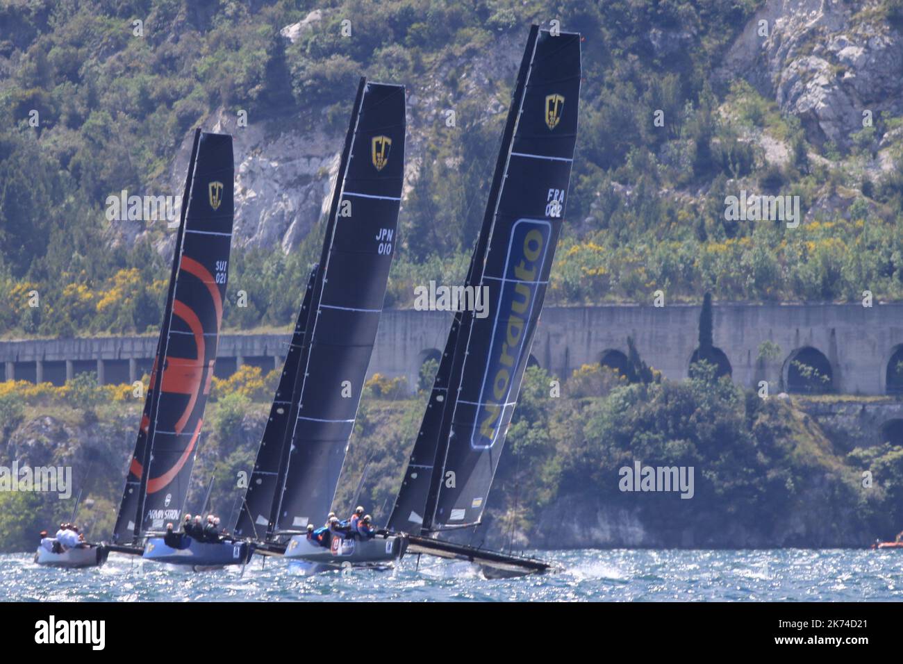 Monaco's Pierre Casirgahi Team with it's foils catamaran's Malizia ...