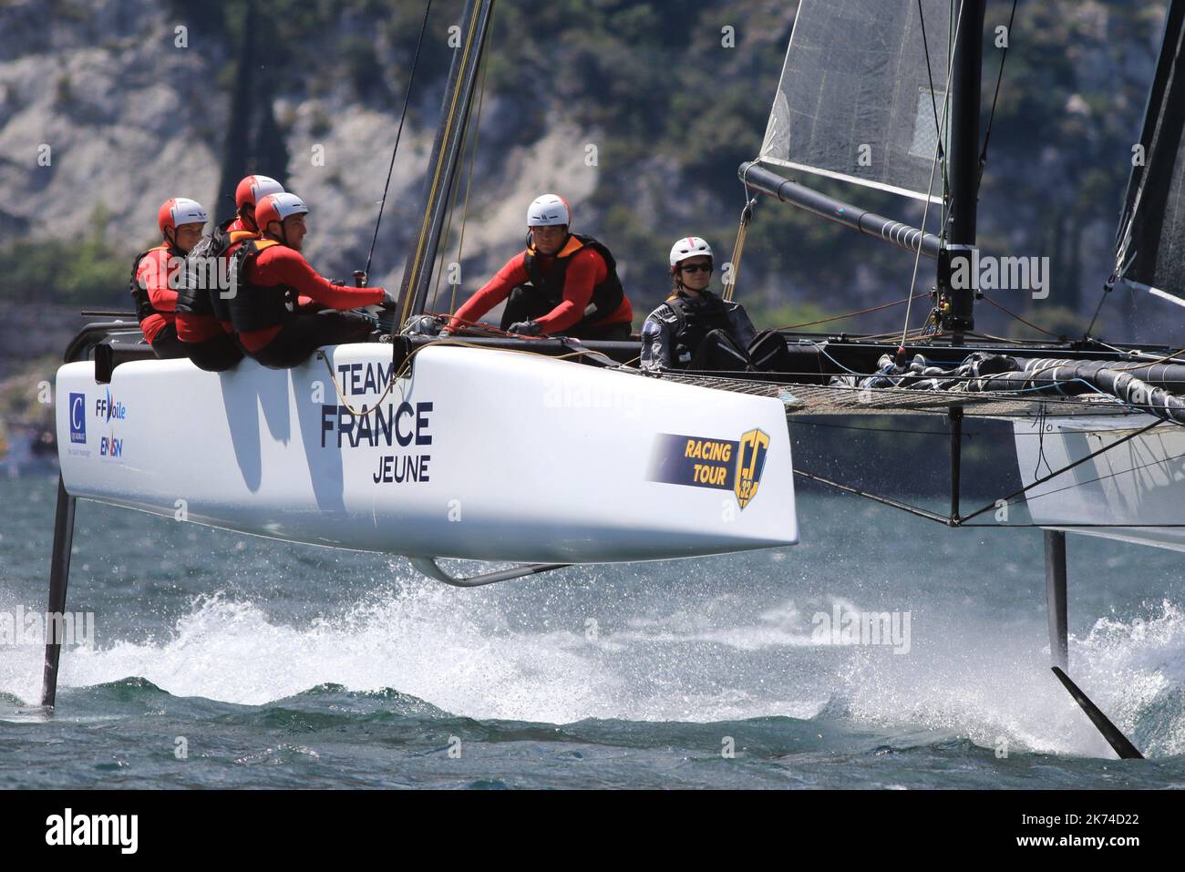 Monaco's Pierre Casirgahi Team with it's foils catamaran's Malizia ...