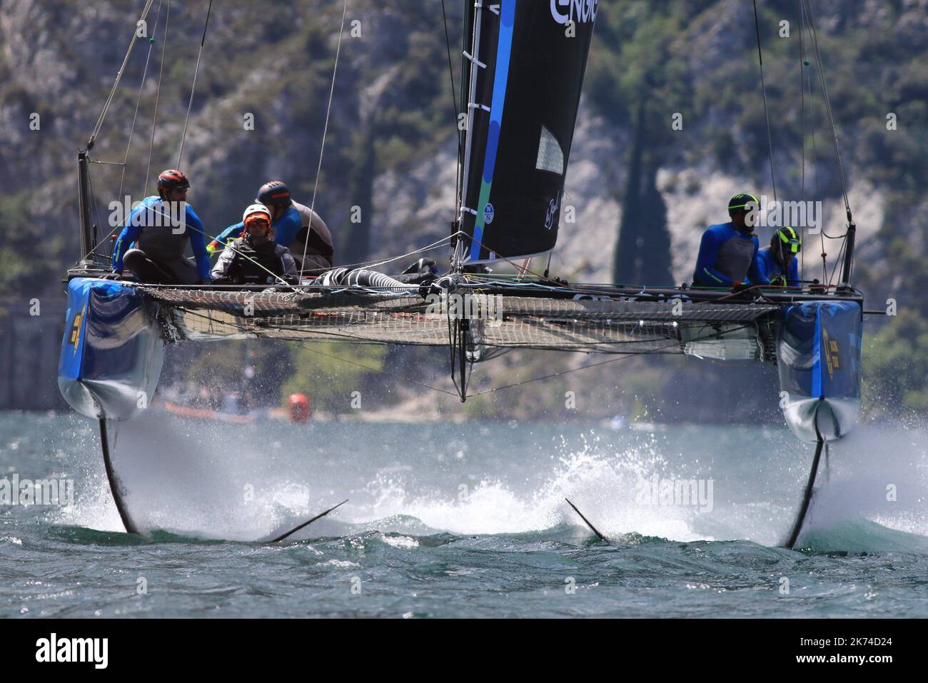 Monaco's Pierre Casirgahi Team with it's foils catamaran's Malizia ...