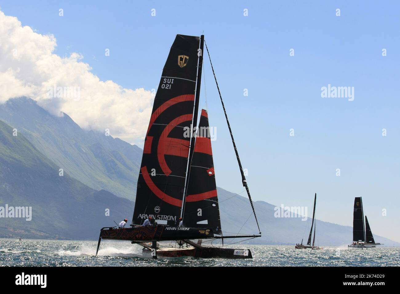 Monaco's Pierre Casirgahi Team with it's foils catamaran's Malizia ...