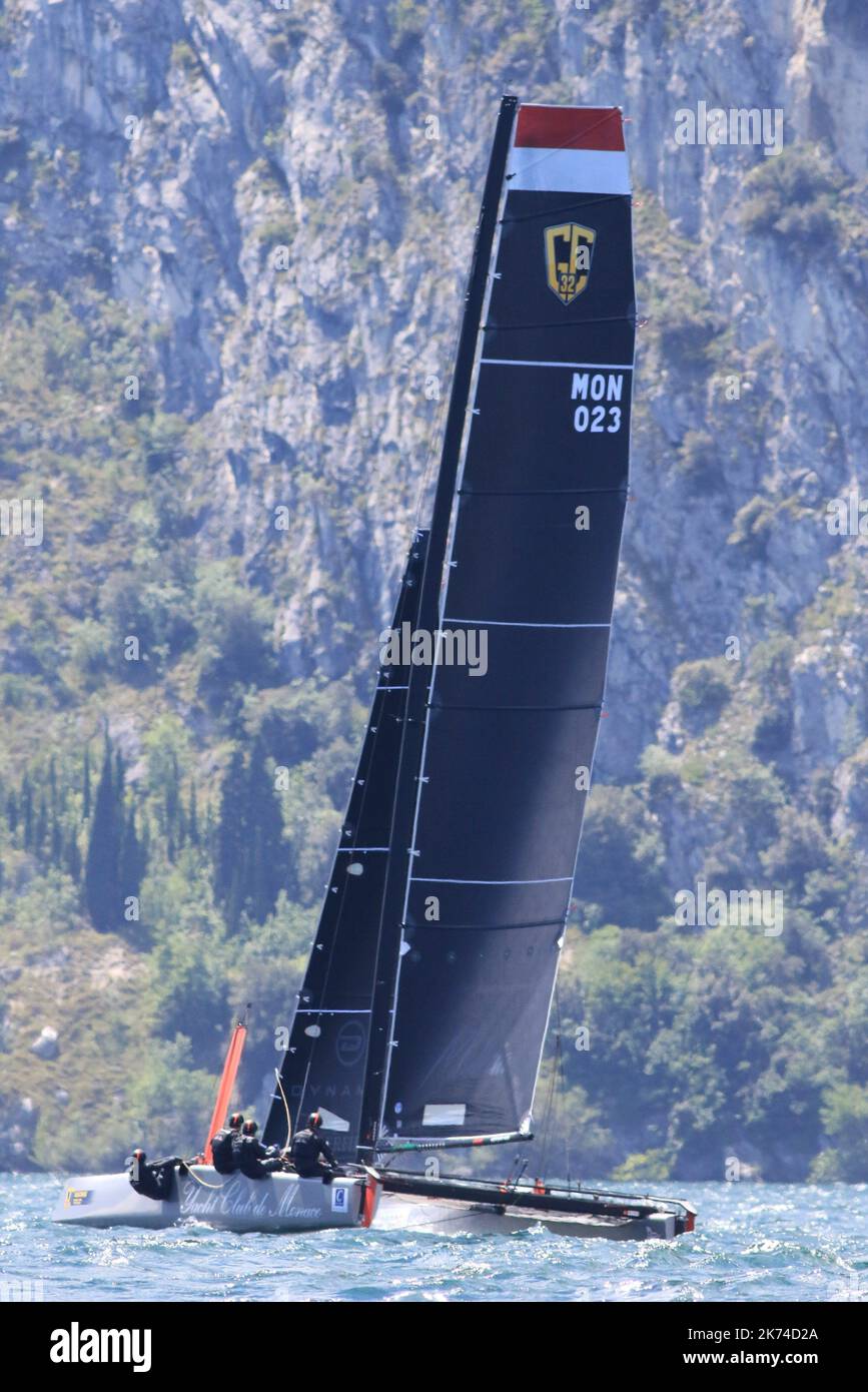 Monaco's Pierre Casirgahi Team with it's foils catamaran's Malizia ...