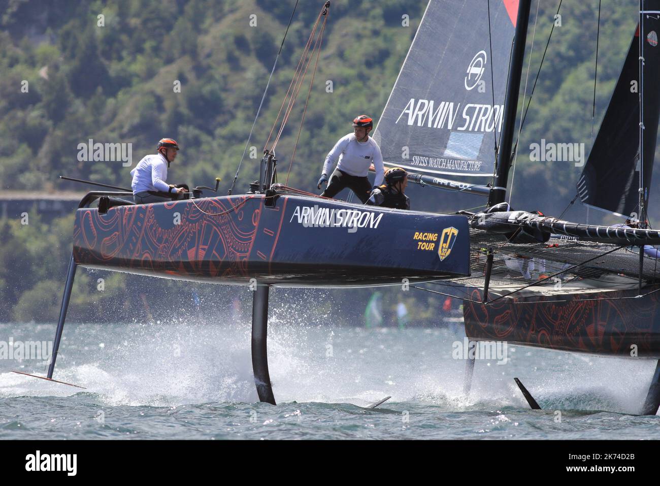 Monaco's Pierre Casirgahi Team with it's foils catamaran's Malizia ...