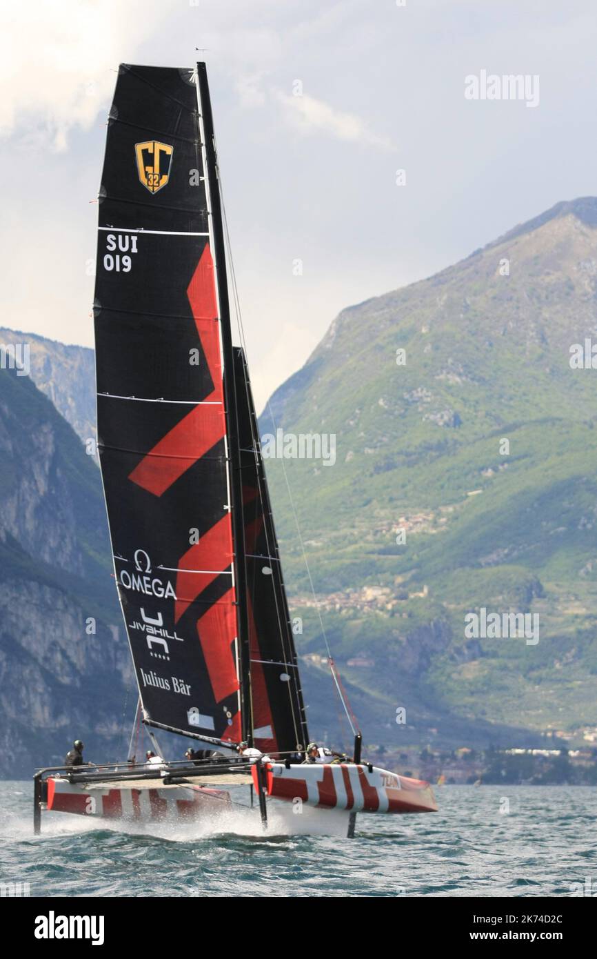 Monaco's Pierre Casirgahi Team with it's foils catamaran's Malizia ...