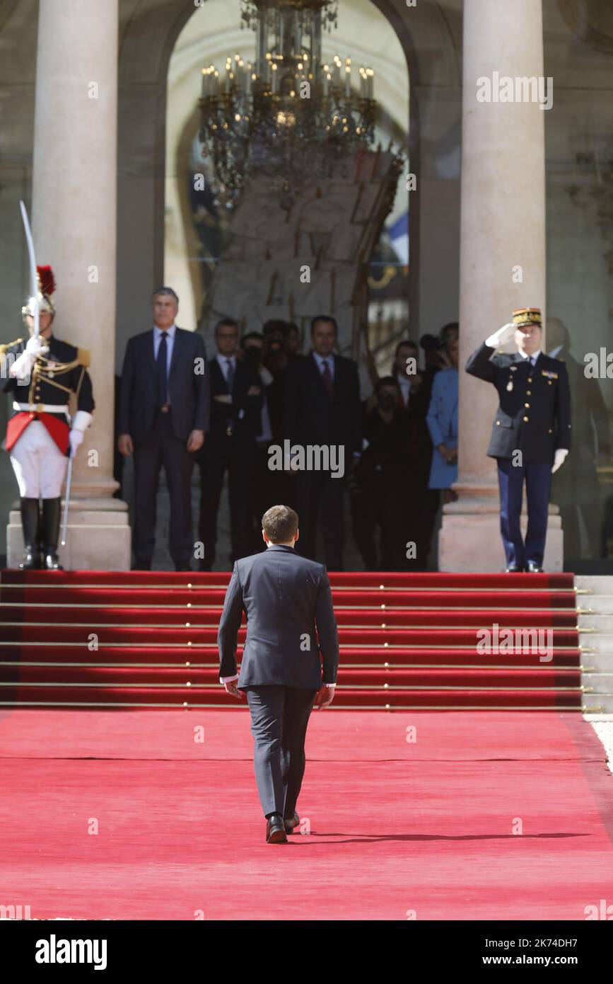 France First Lady Brigitte Macron. Outgoing President Francois Hollande ...