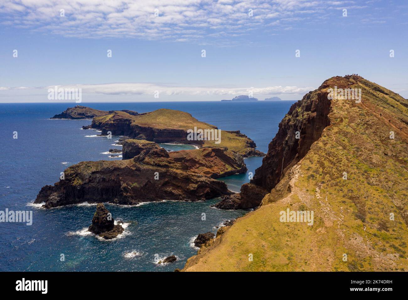 Drone photography of mountain cliff near sea during summer day in ...