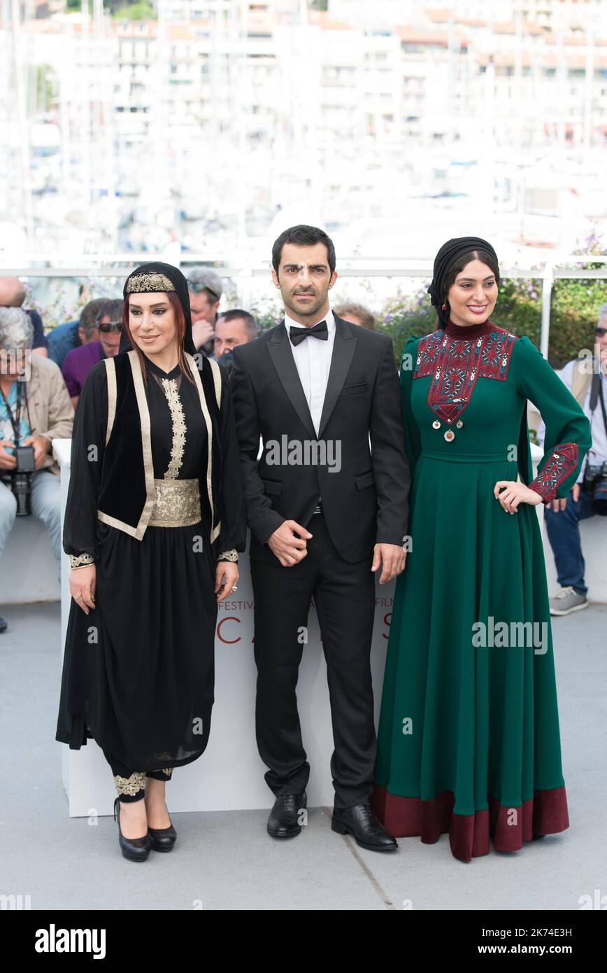 Actress Nasim Adabi, Mohammad Akhlaghirad and Soudabeh Beizaee attend 'Lerd (Un Homme Integre ...