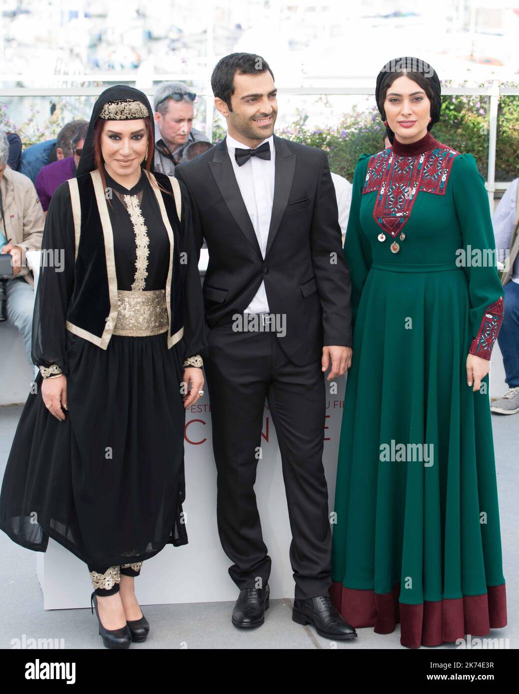 Actress Nasim Adabi, Mohammad Akhlaghirad and Soudabeh Beizaee attend ...