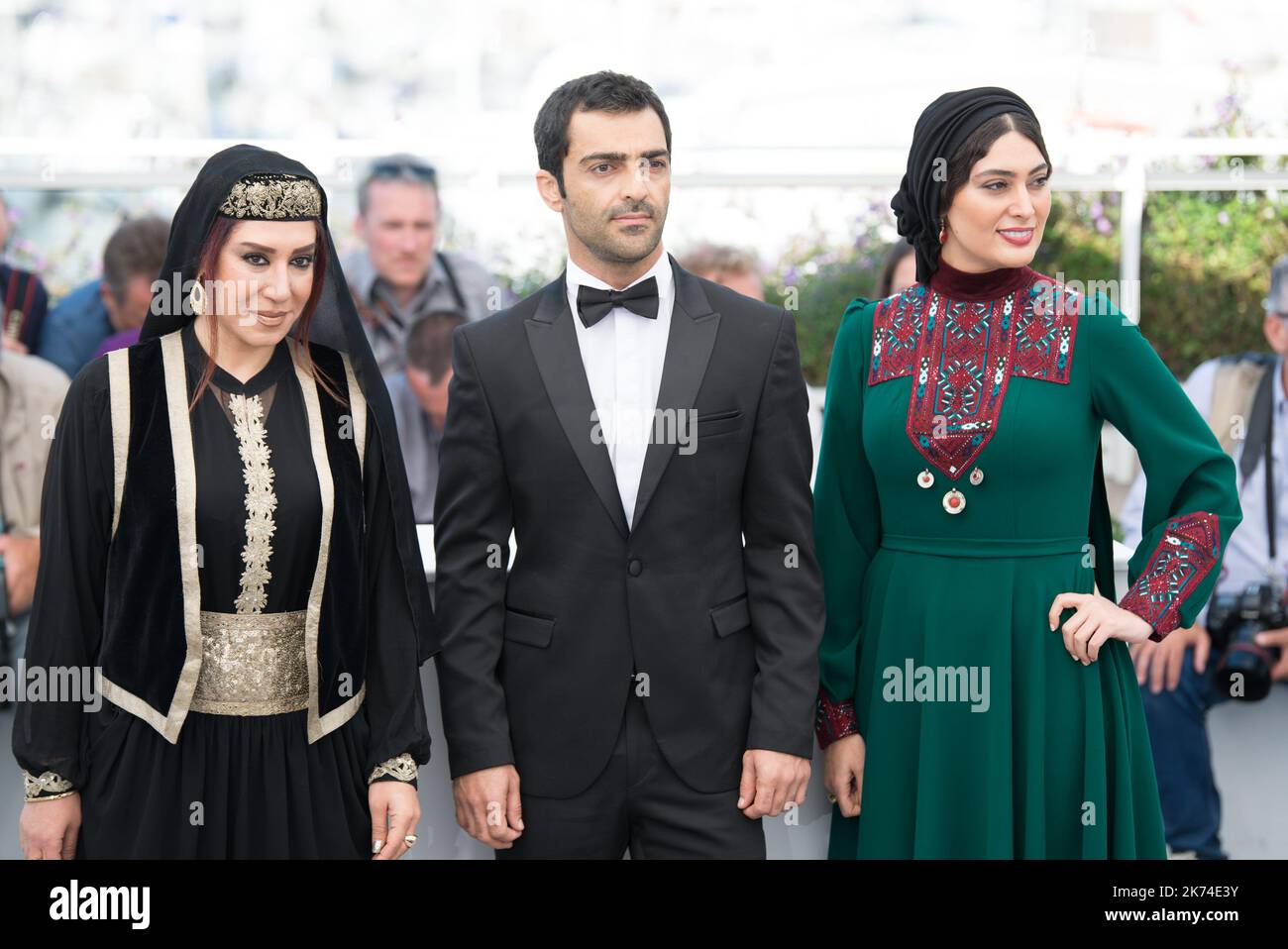 Actress Nasim Adabi, Mohammad Akhlaghirad and Soudabeh Beizaee attend ...