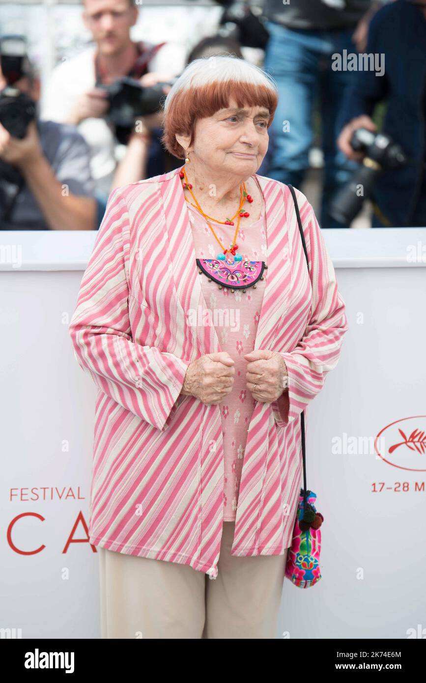 Director Agnes Varda attends the 'Faces, Places (Visages, Villages ...
