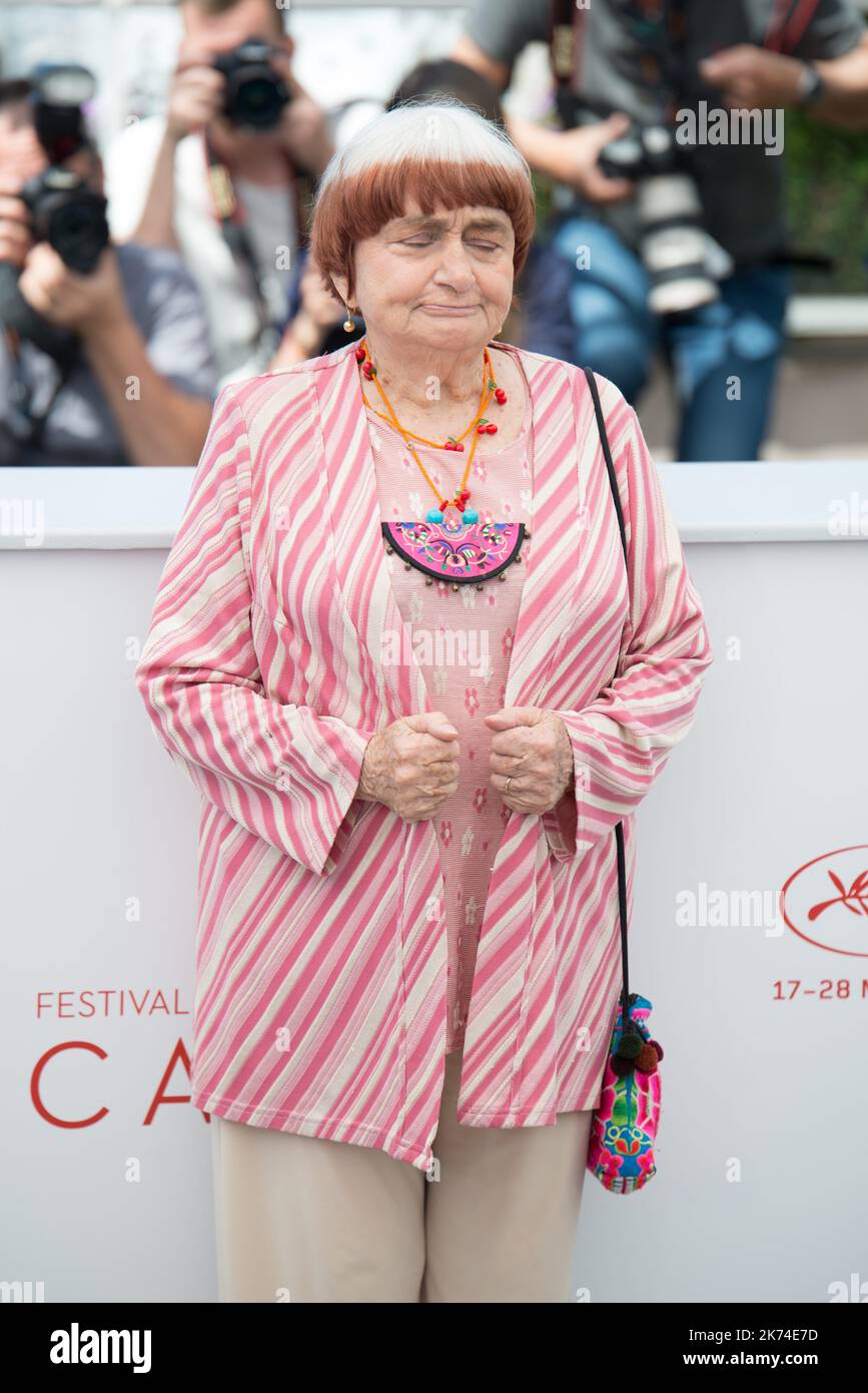 Director Agnes Varda attends the 'Faces, Places (Visages, Villages ...