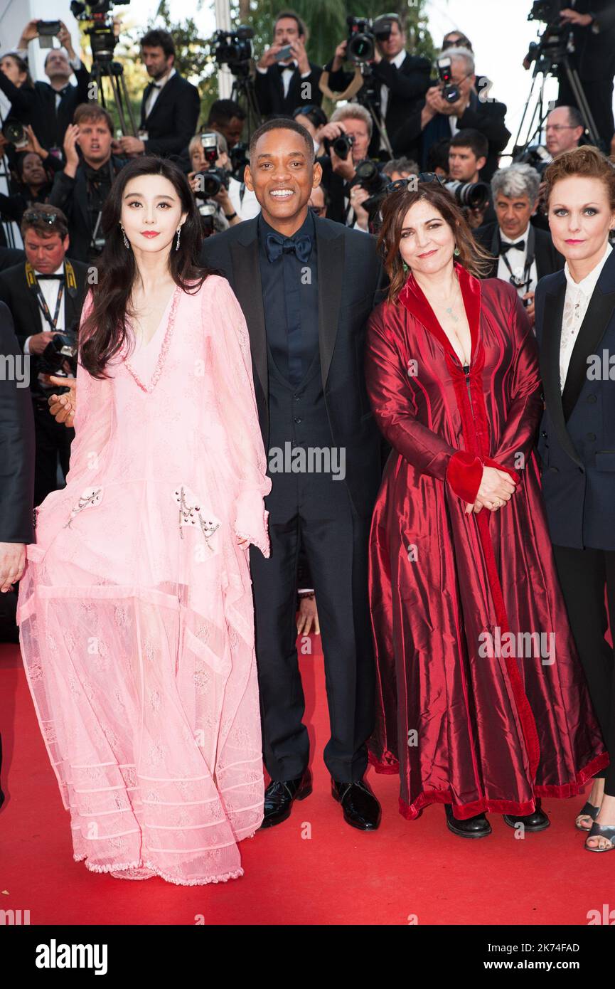 Jury members Fan Bingbing, Will Smith, Agnes Jaoui and Maren Ade attend ...