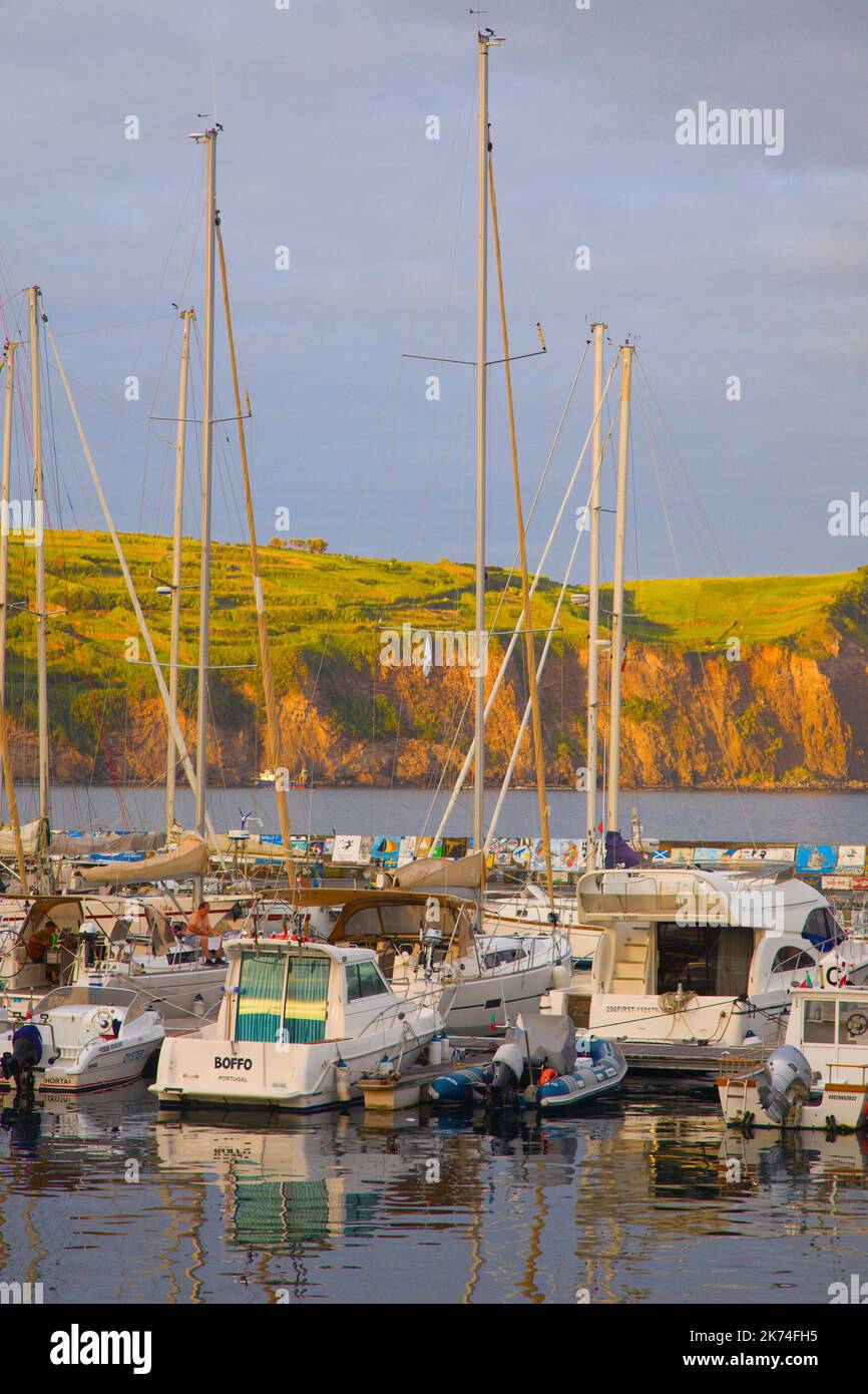 Portugal, Azores, Faial Island, Horta, harbor Stock Photo - Alamy