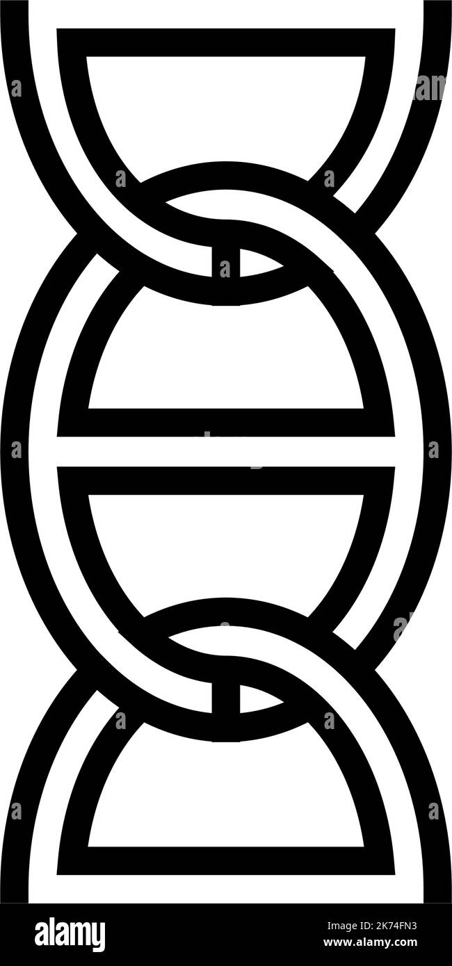 mariner anchor chain line icon vector illustration Stock Vector Image ...