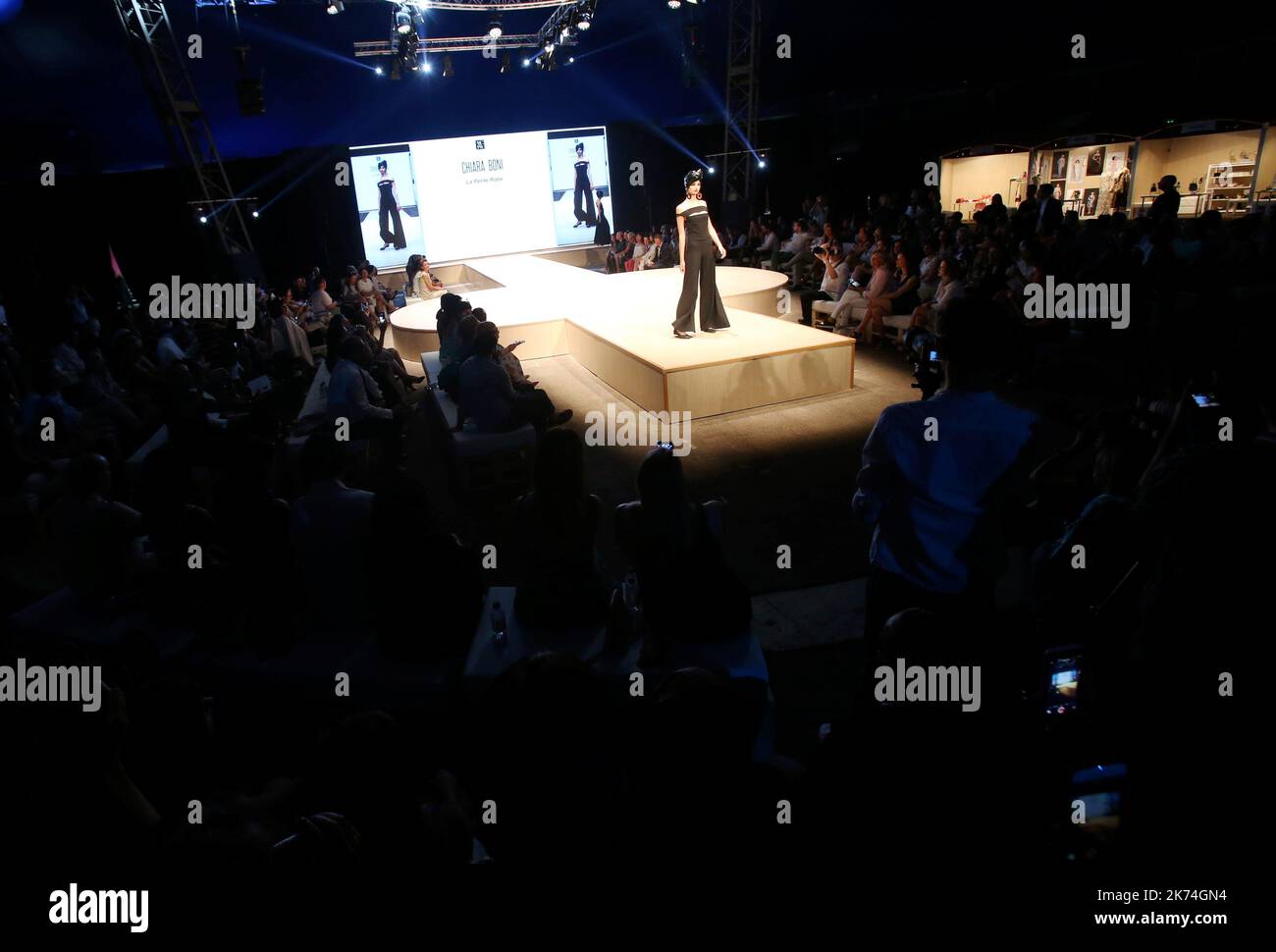 Models on the catwalk during Chiara Boni La Petite Robe Catwalk, part ...