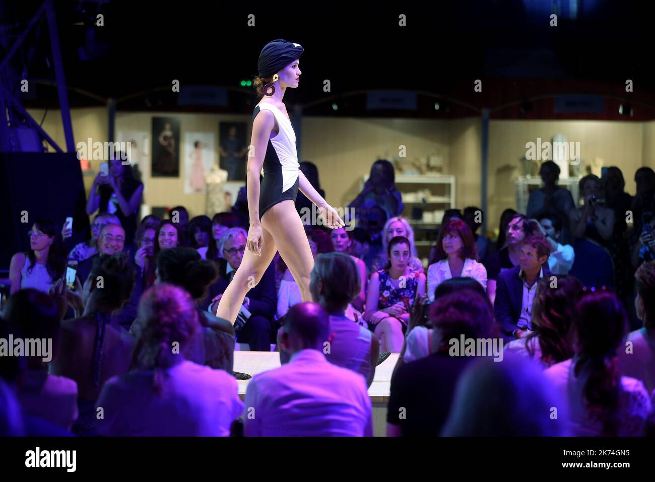 Models on the catwalk during Chiara Boni La Petite Robe Catwalk, part ...