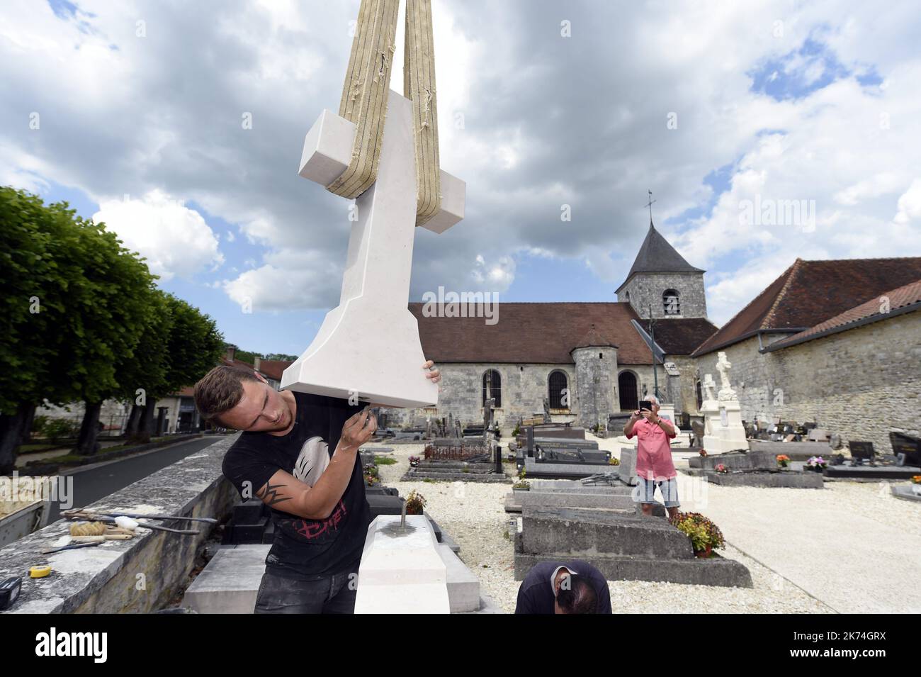 A new cross is fixed to the tomb of General de Gaulle, one of France’s most revered figures ...