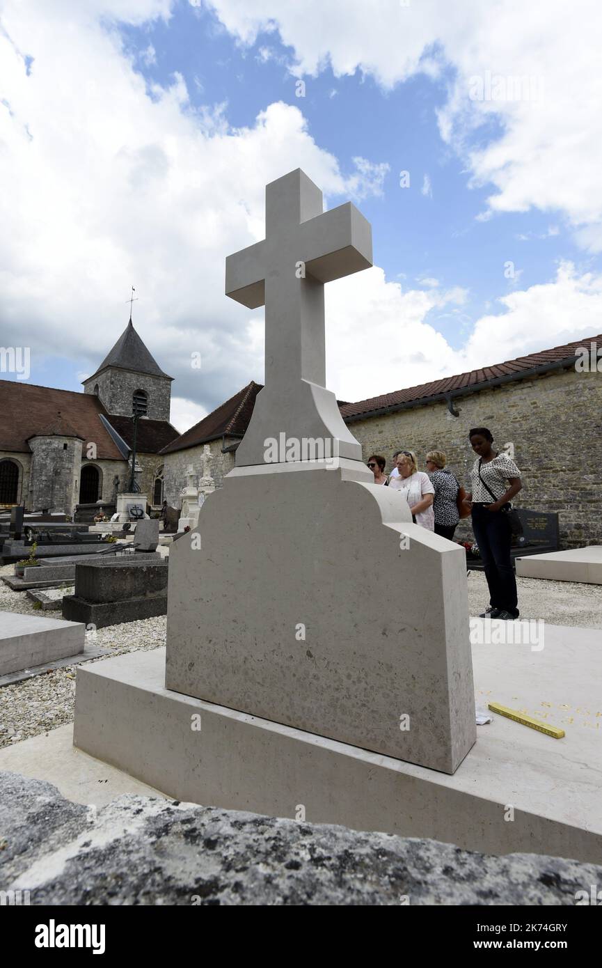 A new cross is fixed to the tomb of General de Gaulle, one of France’s most revered figures ...