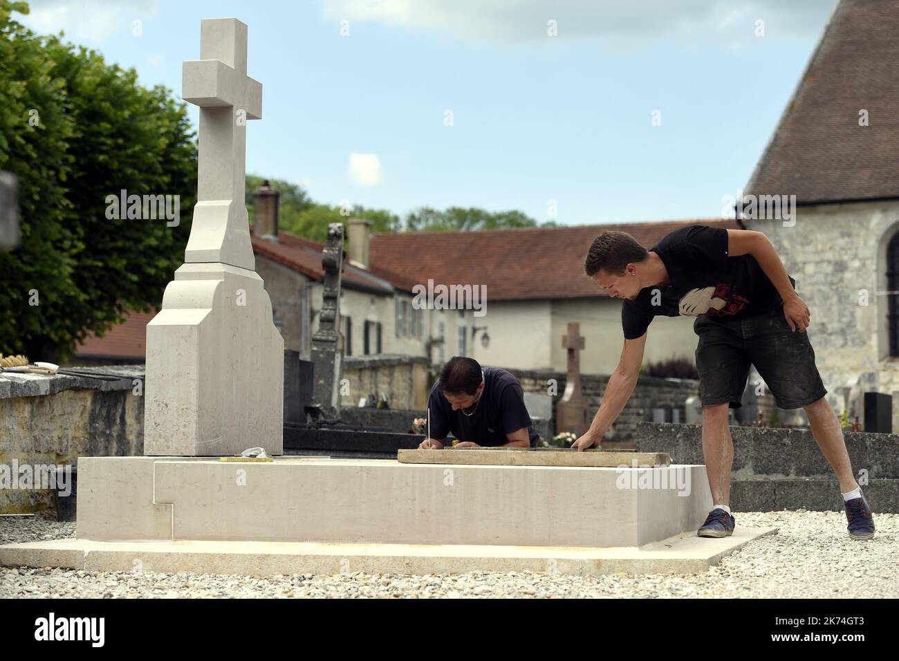 A new cross is fixed to the tomb of General de Gaulle, one of France’s most revered figures ...