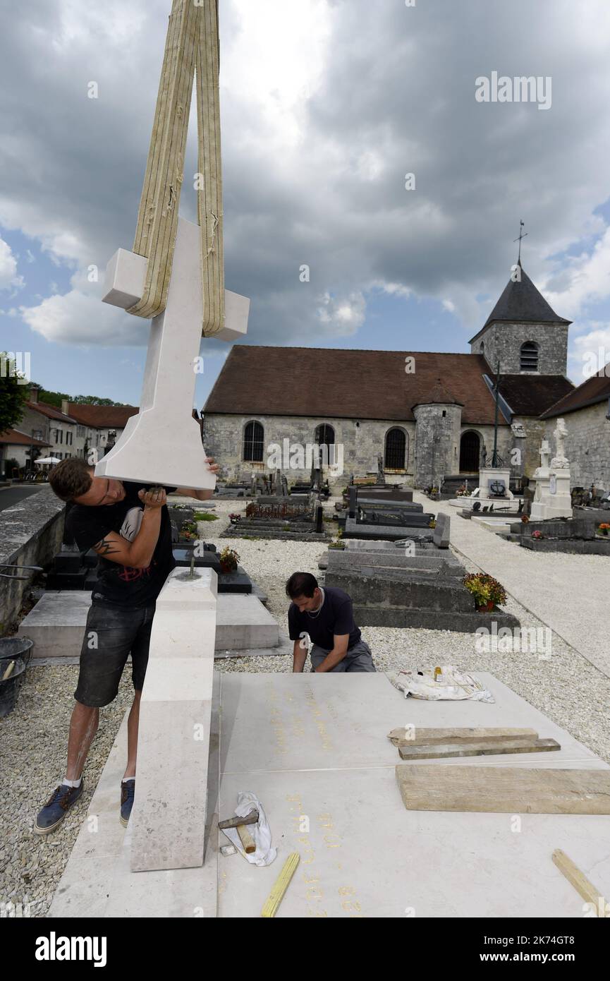 A new cross is fixed to the tomb of General de Gaulle, one of France’s most revered figures ...
