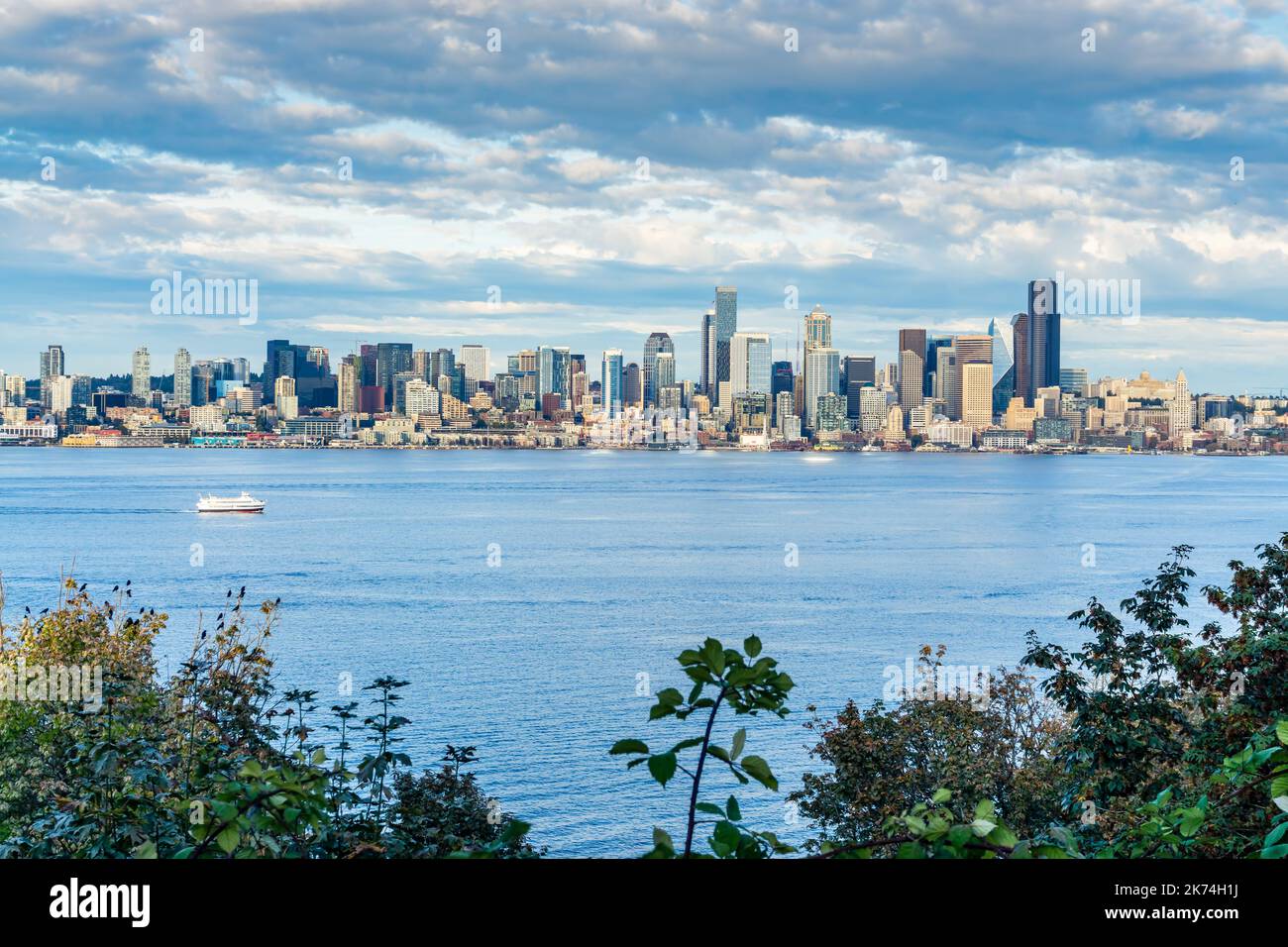 A view of the skyline in Seattle, Washingotn. Architecture shot Stock ...