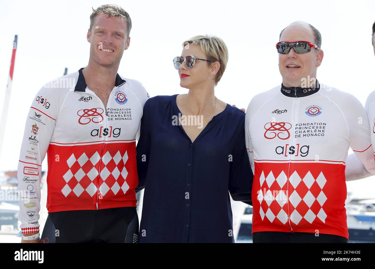 Princess Charlene arrives at Monaco Yacht Club Stock Photo - Alamy