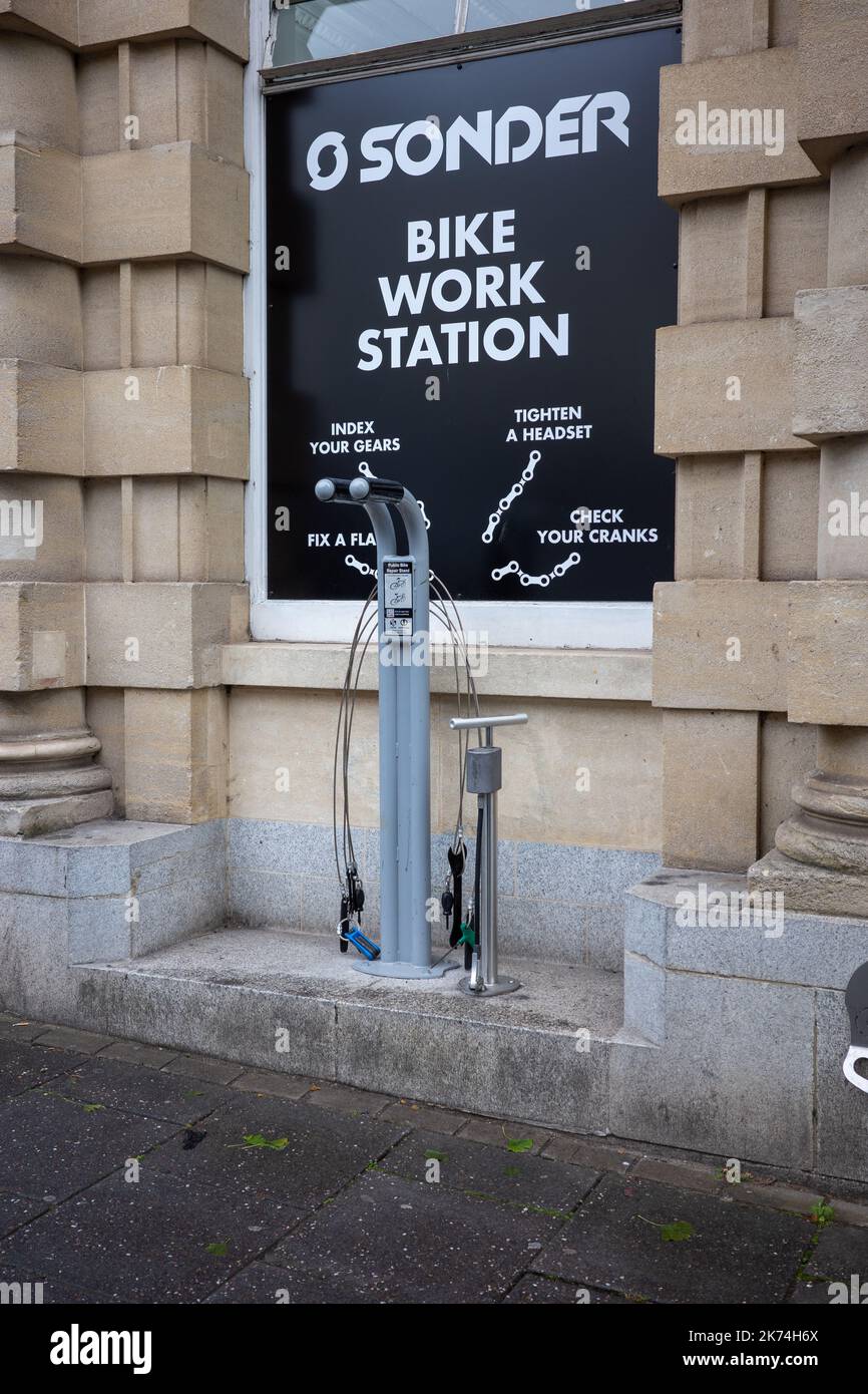 Bike work station outside Sonder Stock Photo - Alamy