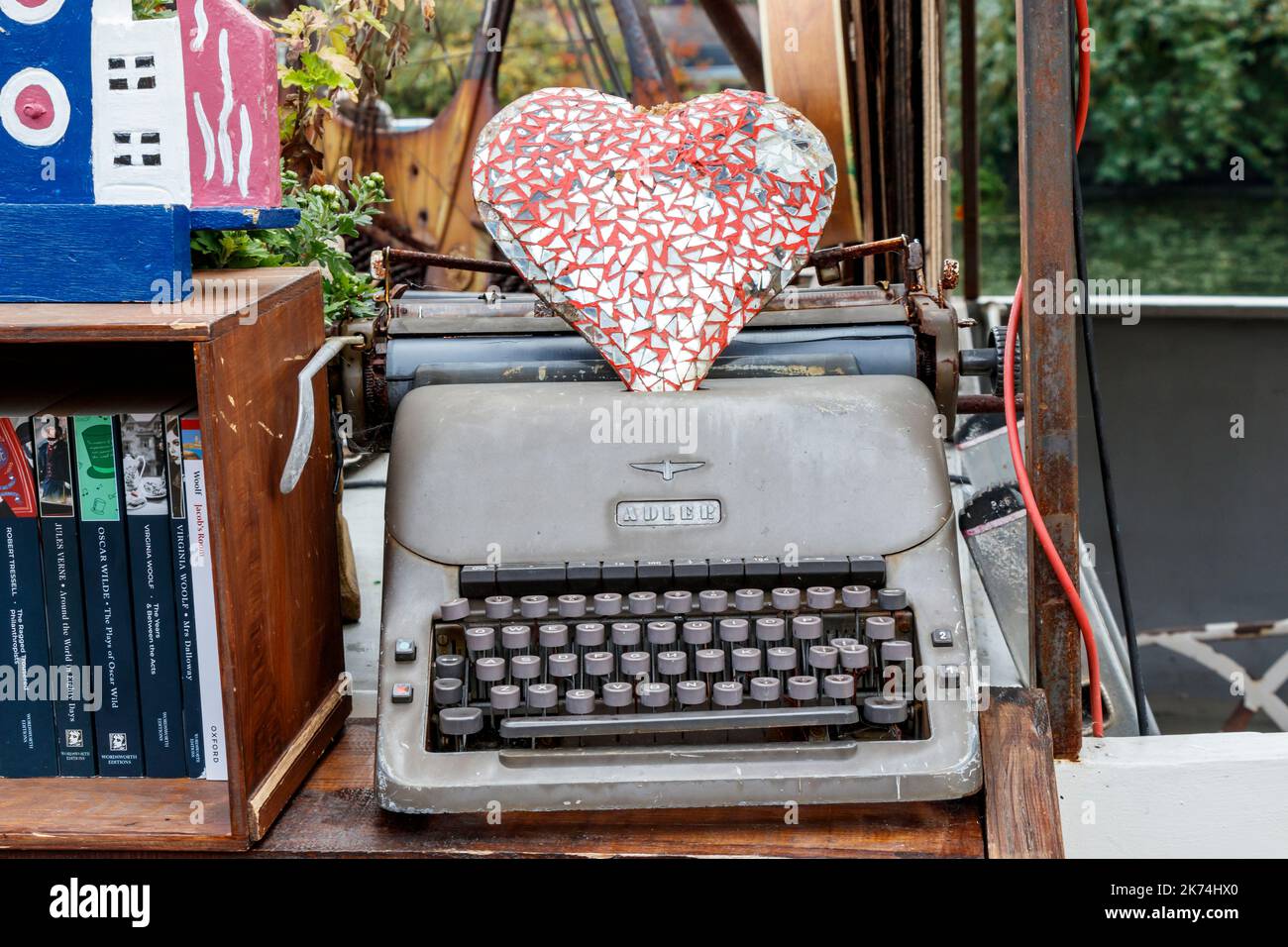An old Adler typewriter on Word On The Water, aka The London Bookbarge ...