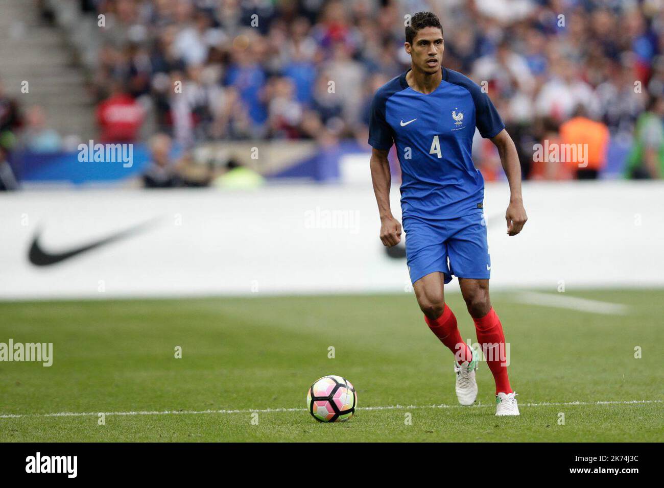 Raphael Varane during the International Friendly between France and ...
