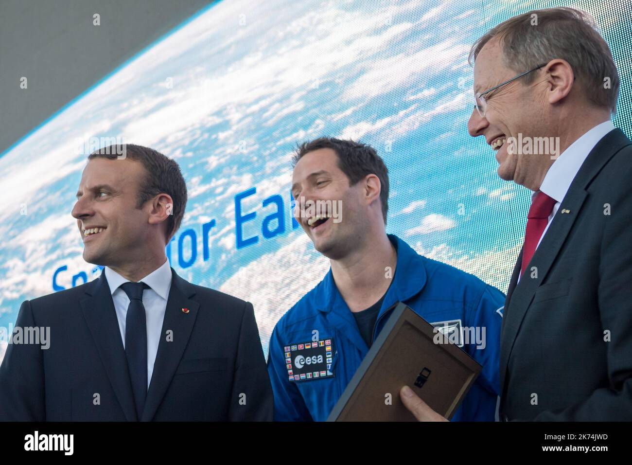 Flight Demonstration , Paris Air Show 2017 during the visit of Emmanuel ...