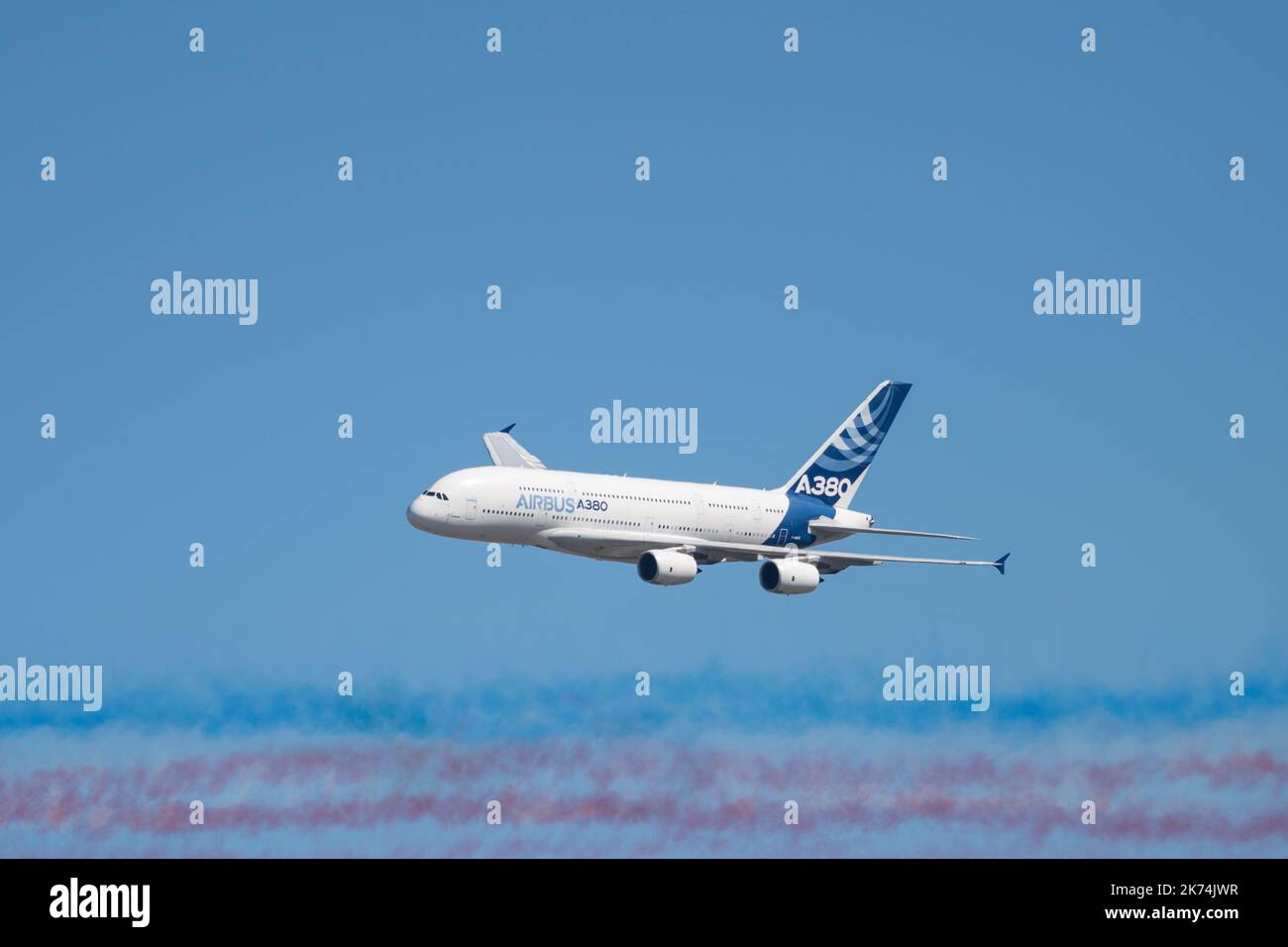 Flight Demonstration , Paris Air Show 2017 during the visit of Emmanuel ...