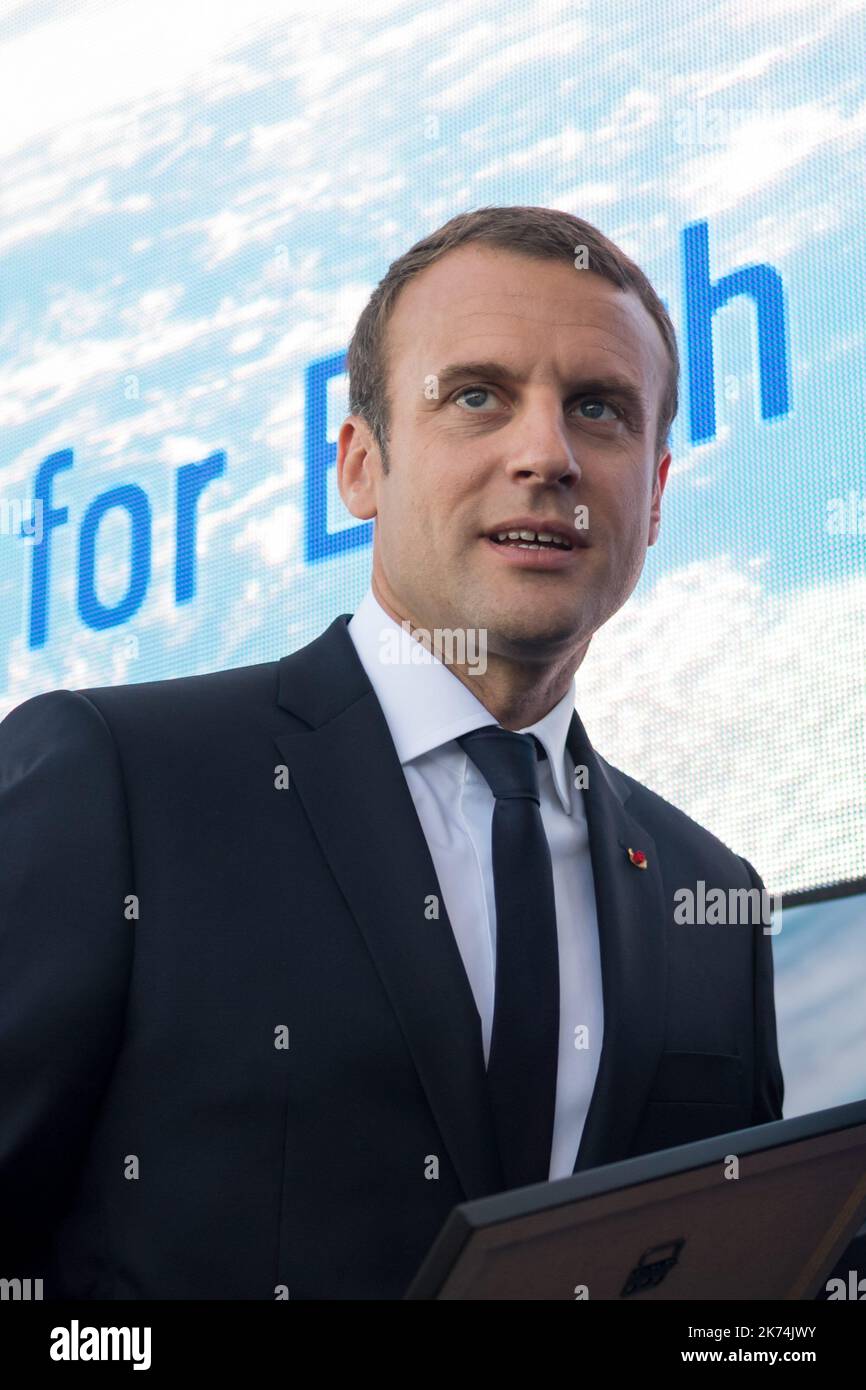 Flight Demonstration , Paris Air Show 2017 during the visit of Emmanuel ...